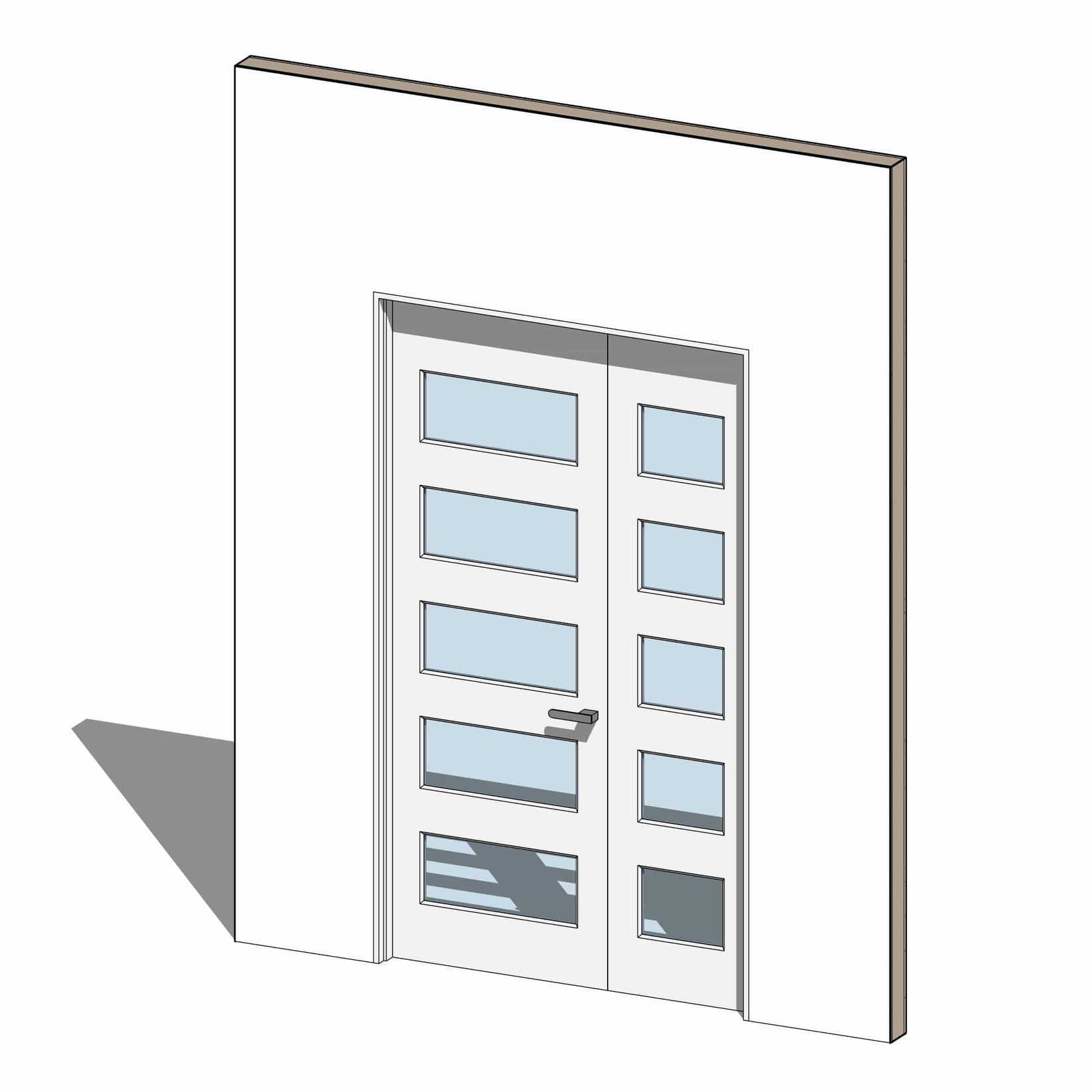 Multi Horizontal Chamfered Glazed Panel – BIMcraftHQ